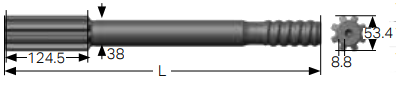 Top Hammer Shank Adapters - Black Diamond Drilling USA